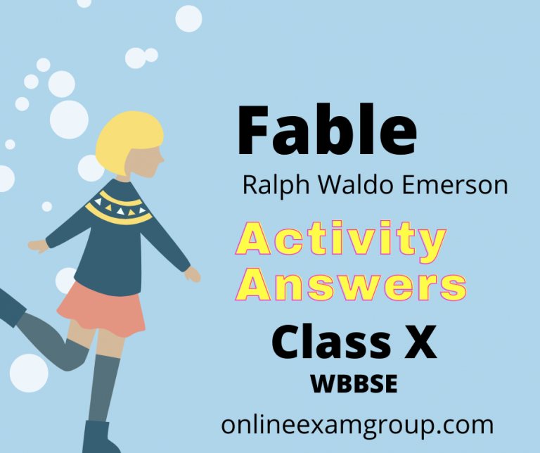 Activity Answers of 'Fable' by Ralph Waldo Emerson. Answers of ...